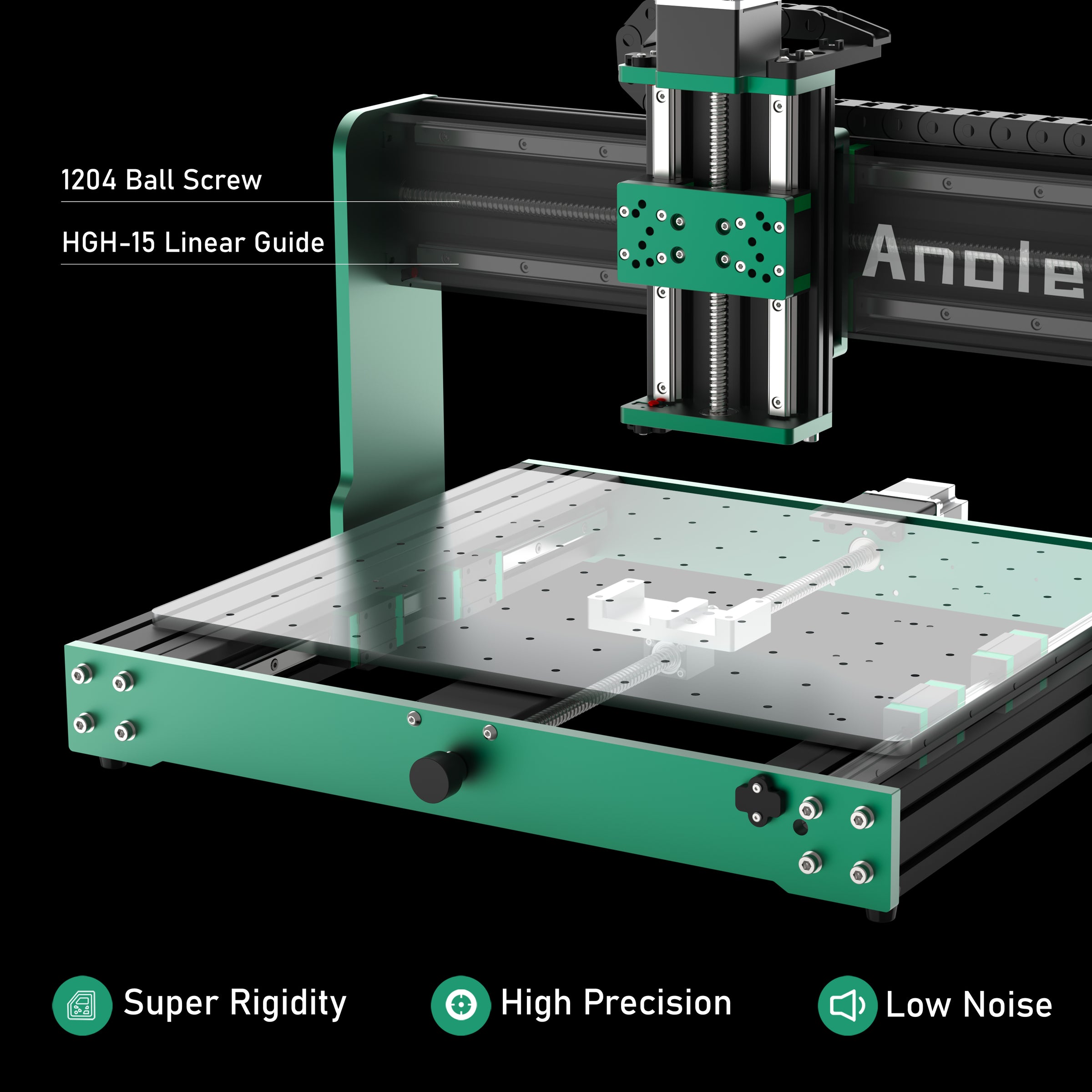 AnoleX CNC Router Machine 4030-Evo Ultra 2, All-Metal XYZ Axis Dual St