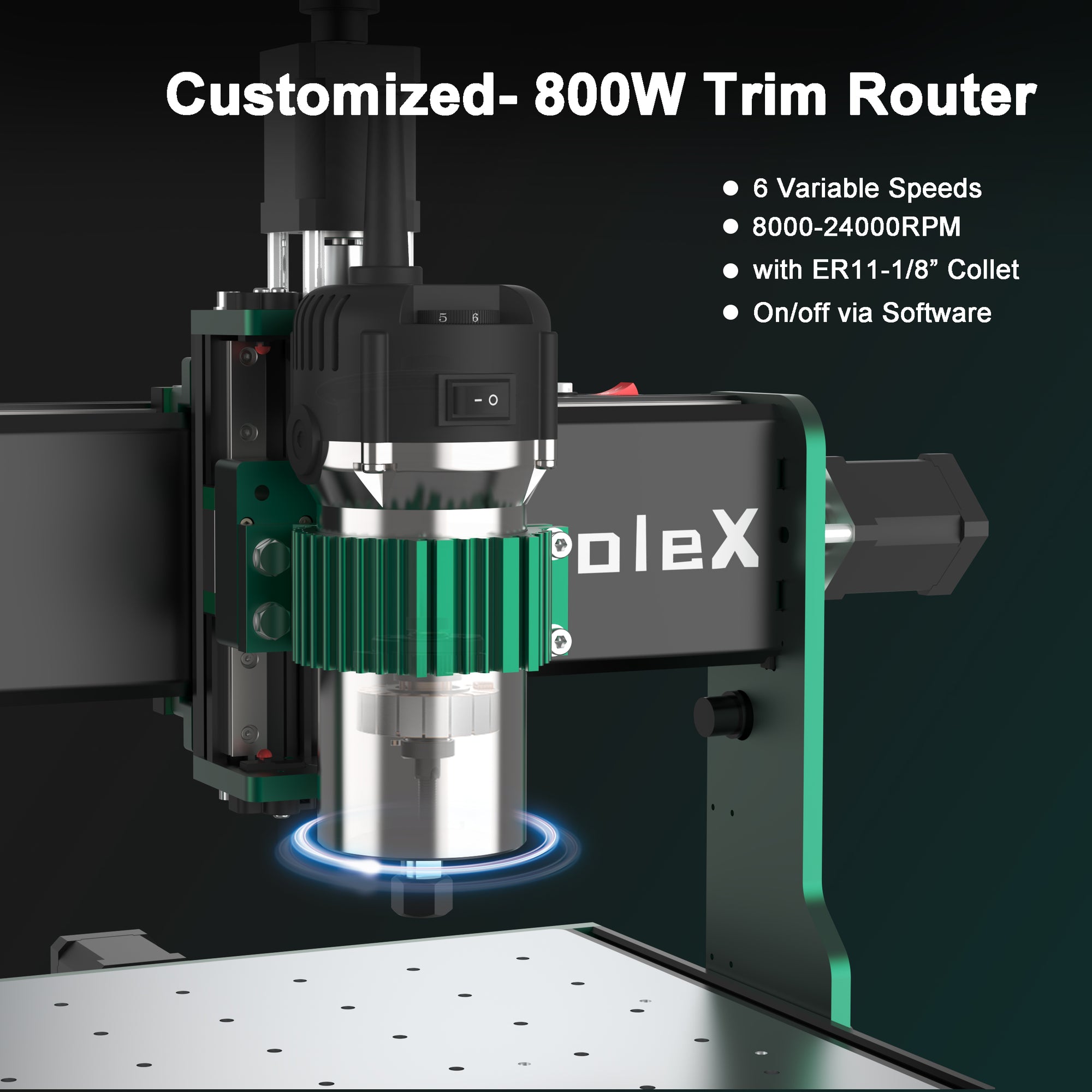 AnoleX CNC Router Machine 3060-Evo Max, All-Metal XYZ Axis Dual Steel